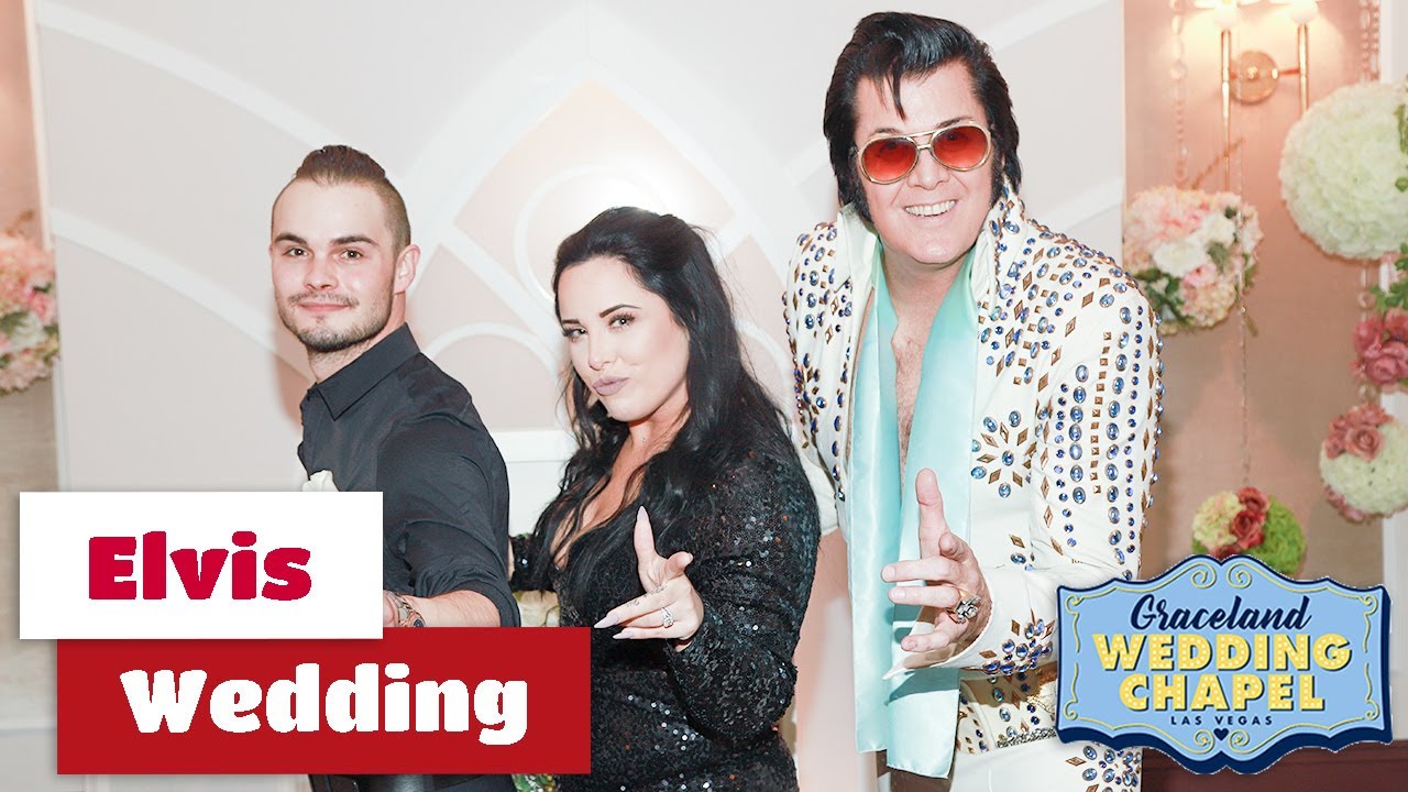 Richard & Halie's Elvis Wedding Ceremony at Graceland Chapel | Las ...