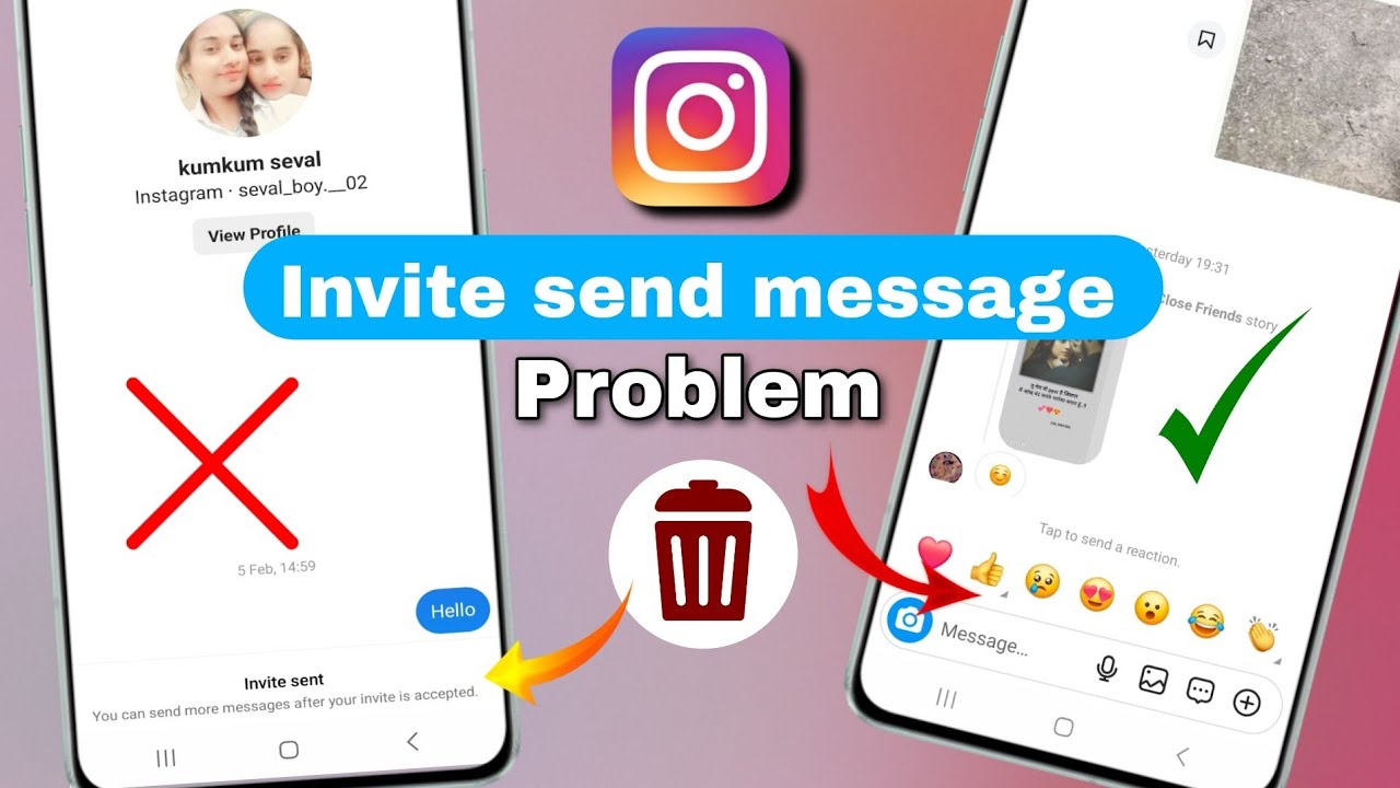 Instagram message option not showing | invite sent instagram message ...