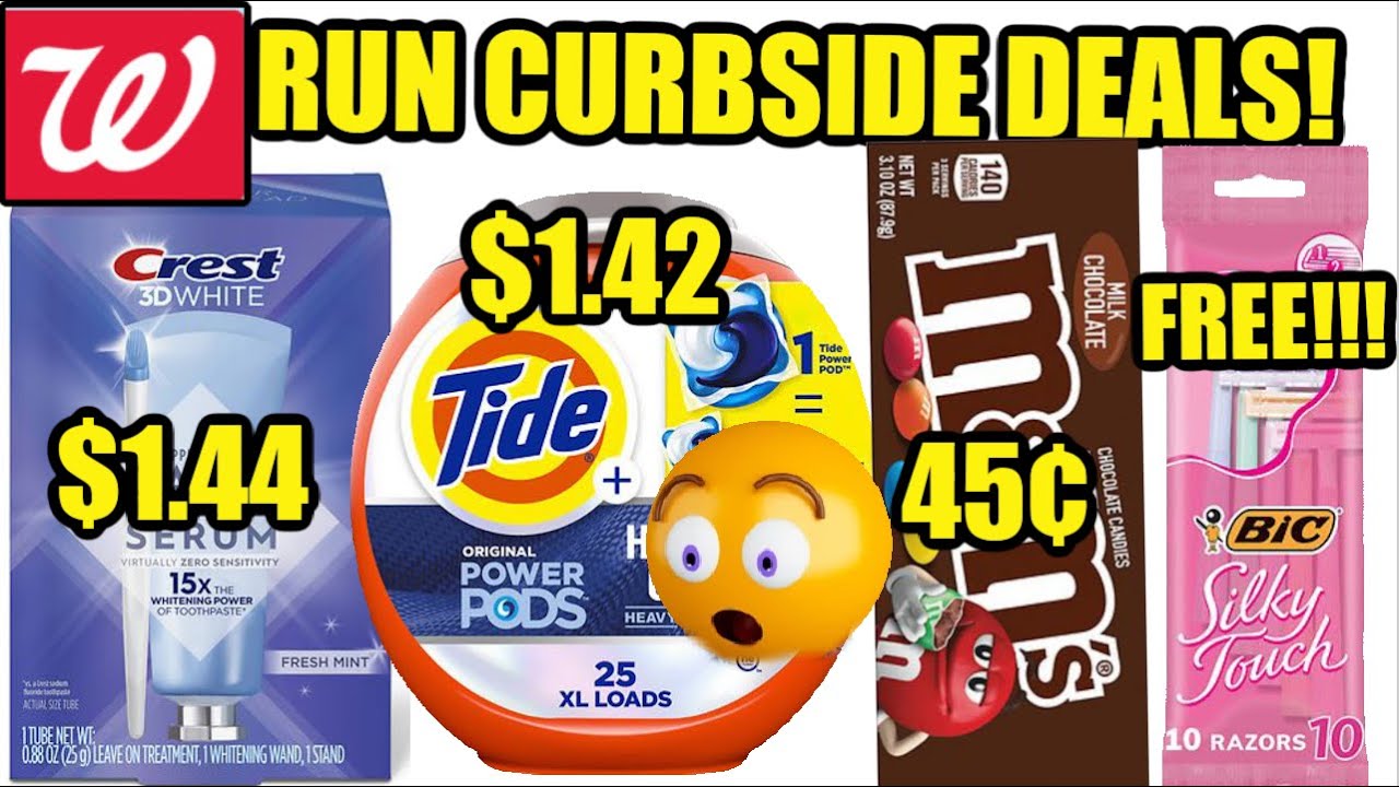 WALGREENS RUN CURBSIDE DEALS | ***Cheap Tide/Crest **FREE Razors! - YouTube
