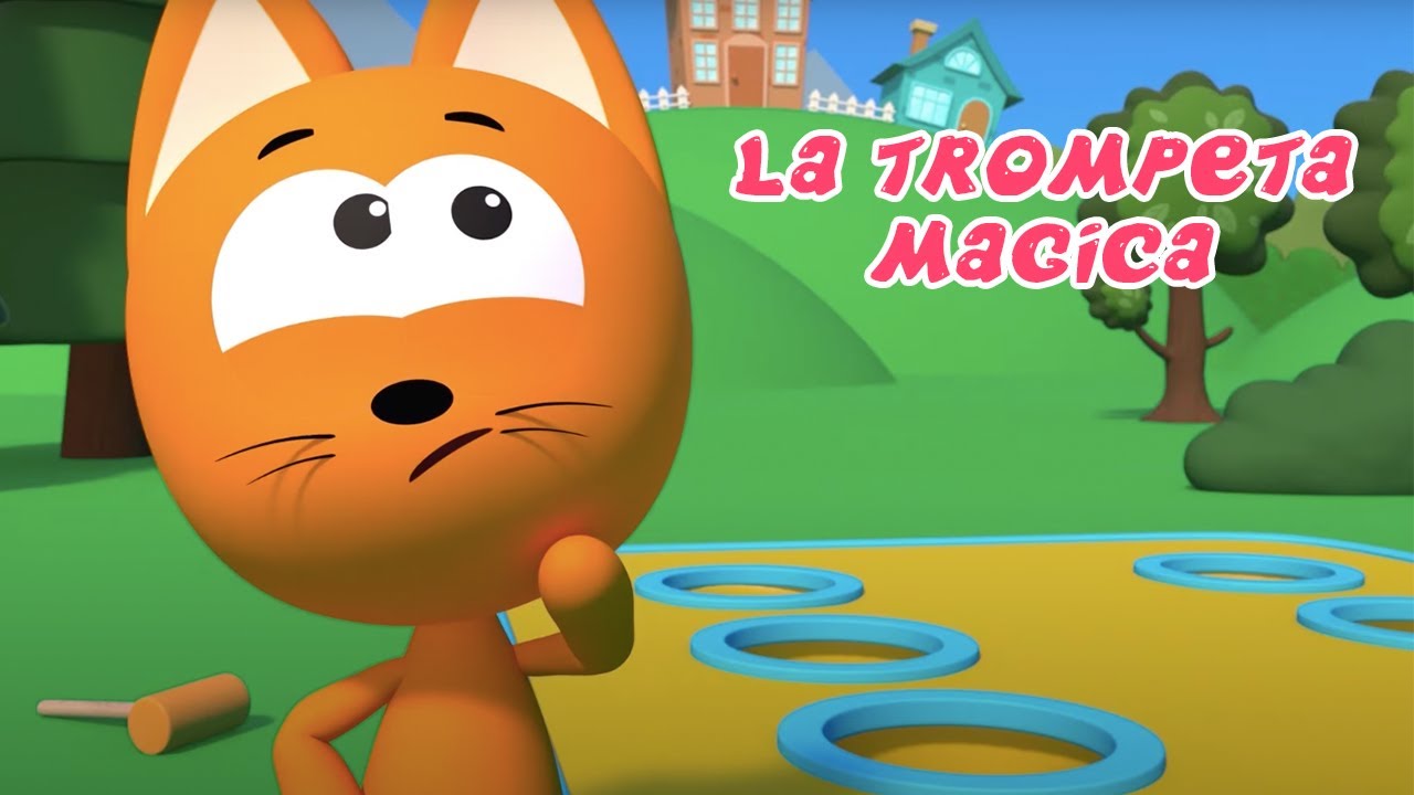 DIVERTIDOS JUEGOS DE KOTÉ 🎈Gatito Koté 📢 LA TROMPETA MÁGICA - YouTube