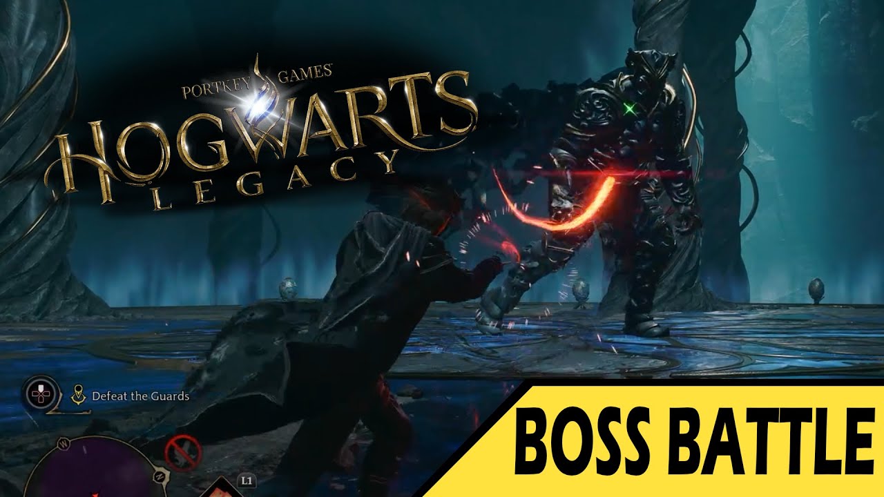 HOGWARTS LEGACY - THE FIRST BOSS BATTLE (FULL GAMEPLAY) - YouTube