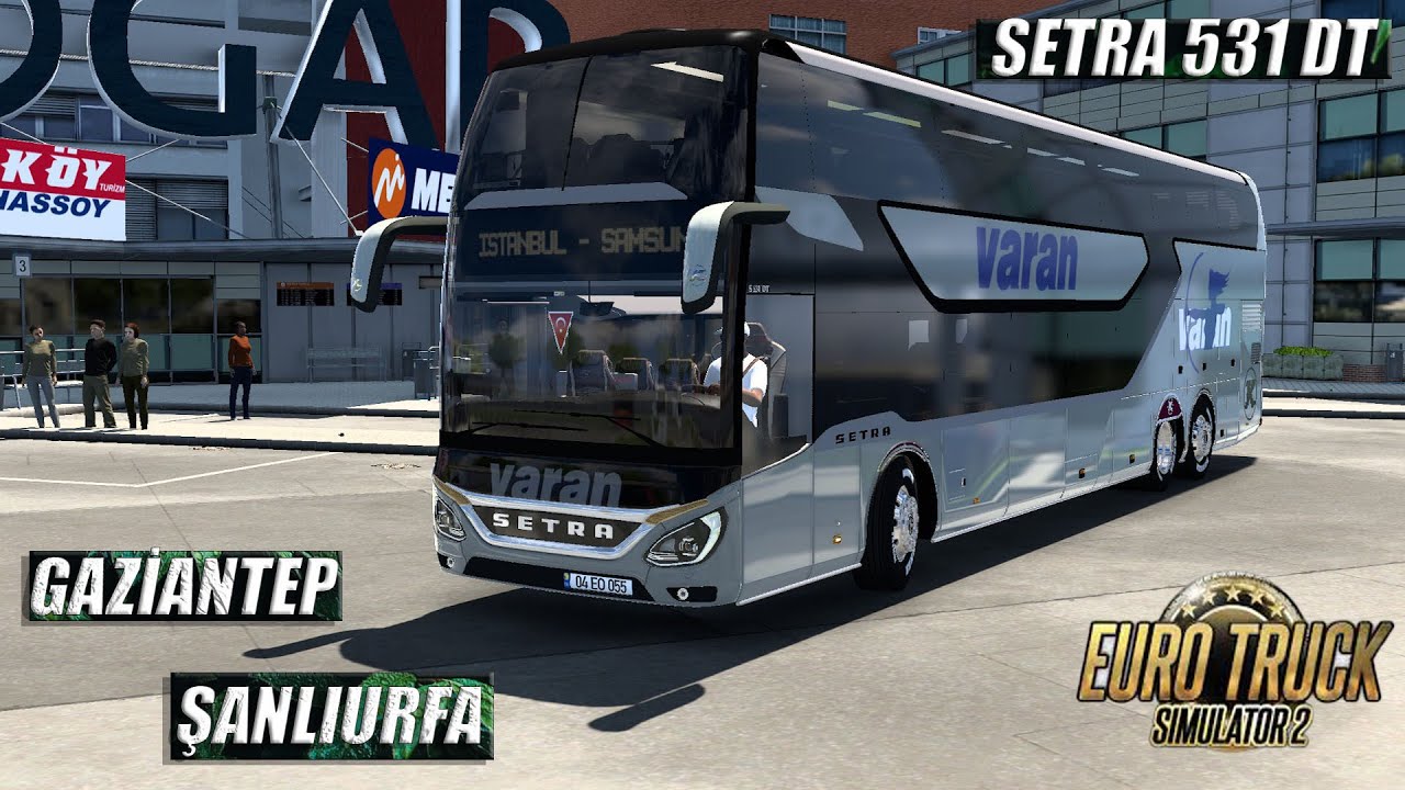 ETS2)OYUNCUYUSBIS TURKIYE MAP) ÇİFT KATLI SETRA 531 DT İLE YAĞMURLU ...