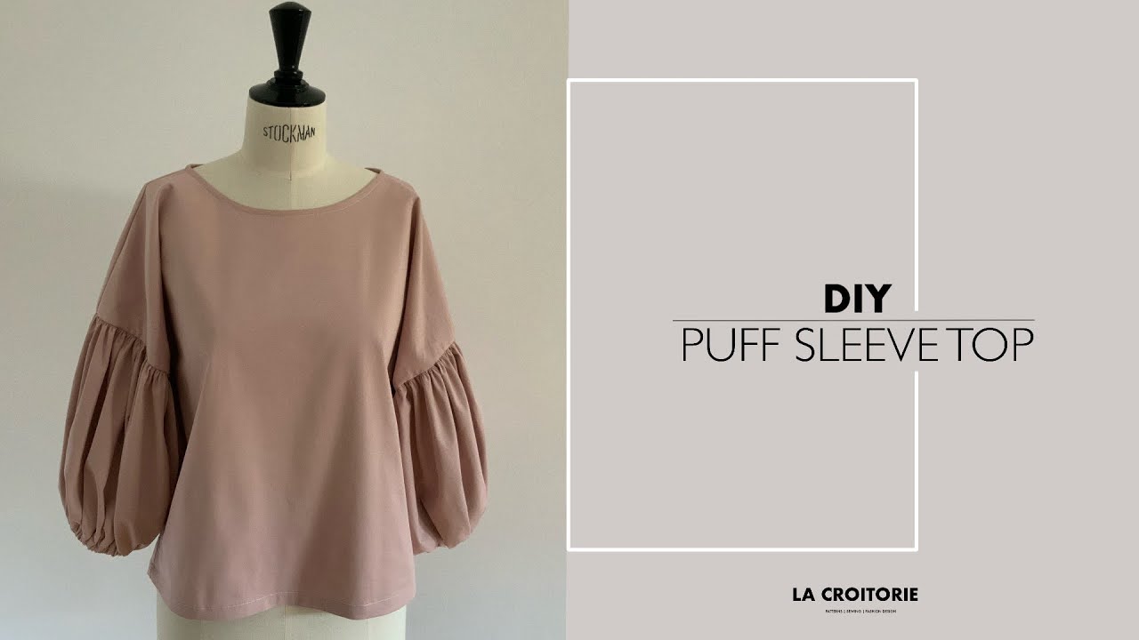 DIY Puff sleeve top | How to sew it at home | Free pattern l Sewing ...