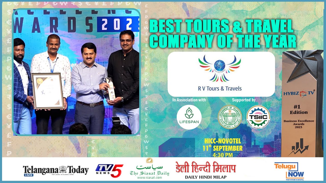 Best Tours & Travel Company of the Year | R V Tours & Travels ...