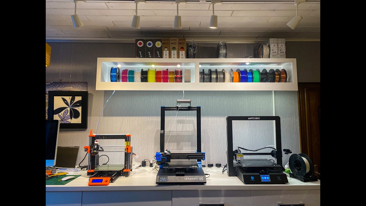 Hängeschrank Filamentrollen, Wall cupboard for filament storage. - YouTube