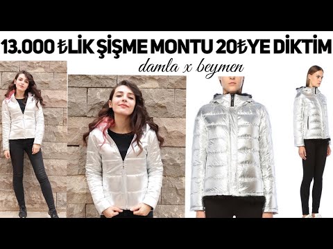 13.000 ₺LİK ŞİŞME MONTU 20 ₺YE DİKTİM | DIY PUFFER COAT | Damla Toral