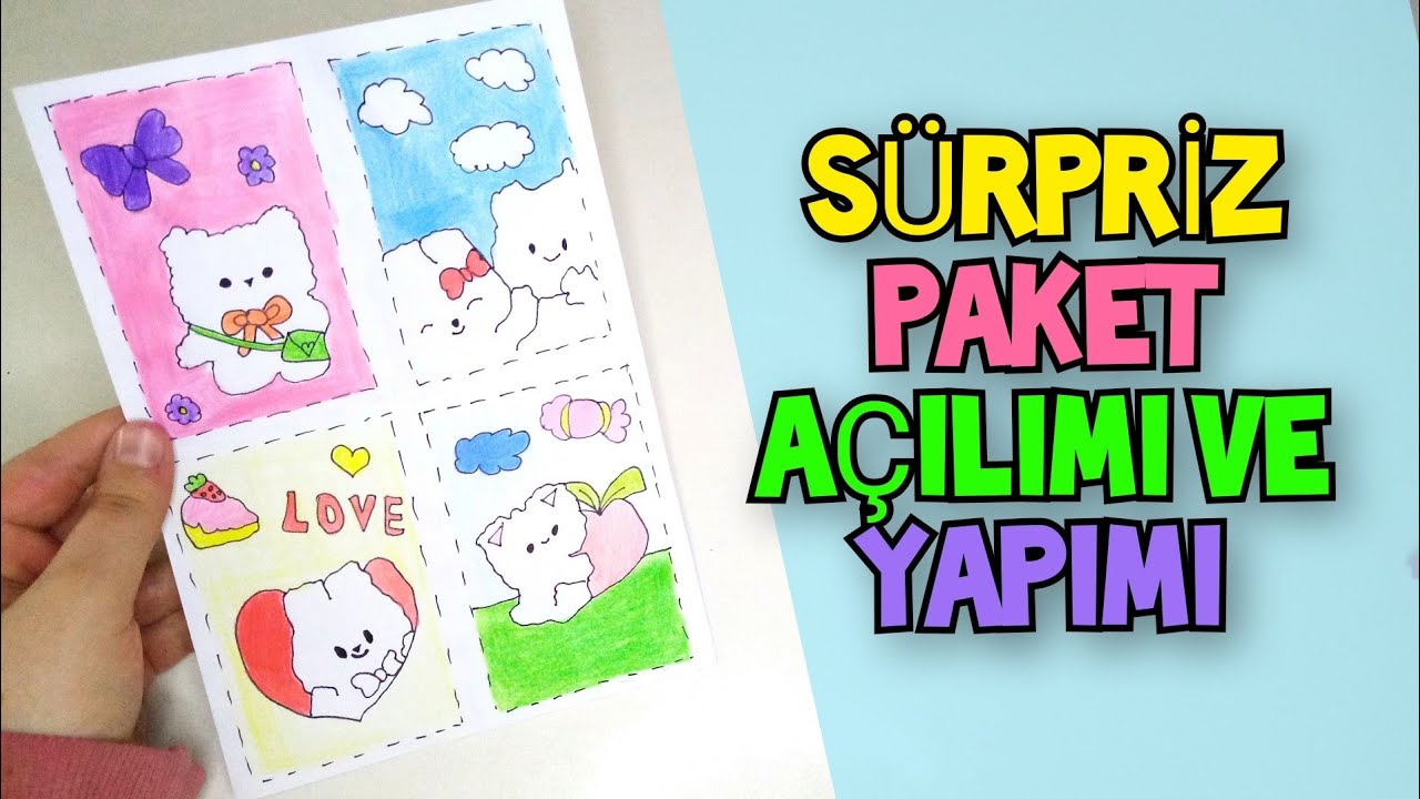 SÜRPRİZ PAKET AÇILIMI VE YAPILIŞI🤩 KAĞITTAN YAPIMLAR | MİNNOŞ ŞEYLER ...