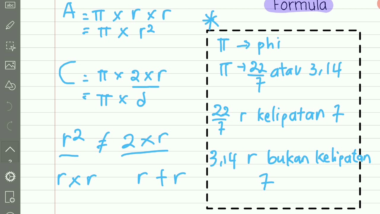 CIRCLE PART 2 || CARA LENGKAP PERHITUNGAN LUAS DAN KELILING LINGKARAN ...