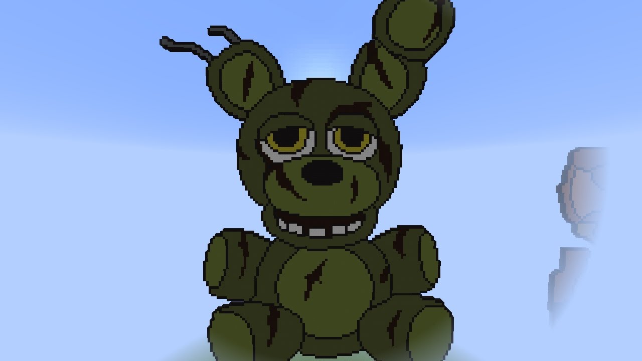 Minecraft Pixel Art | FNAF Springtrap Plush [Speed Build] - YouTube