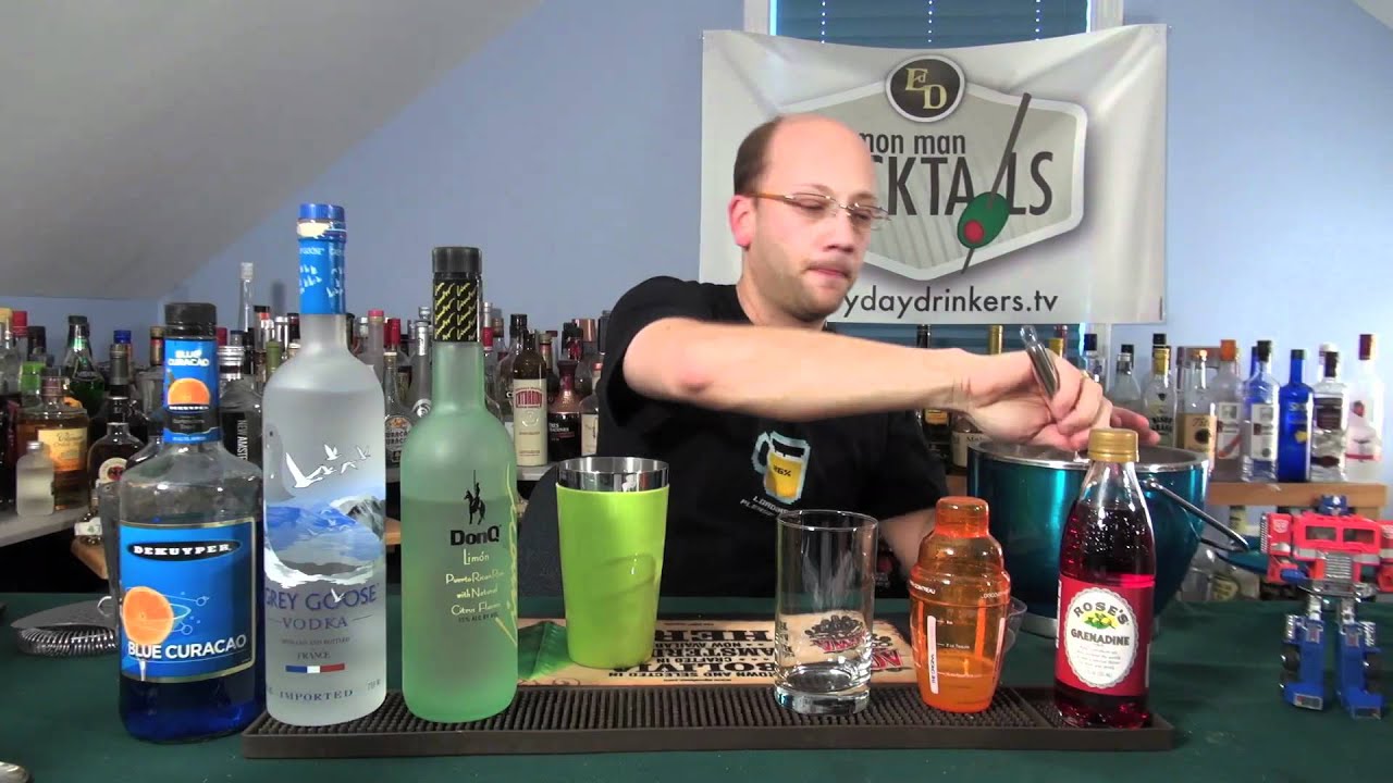 How To Make The Shark Bite Cocktail - YouTube