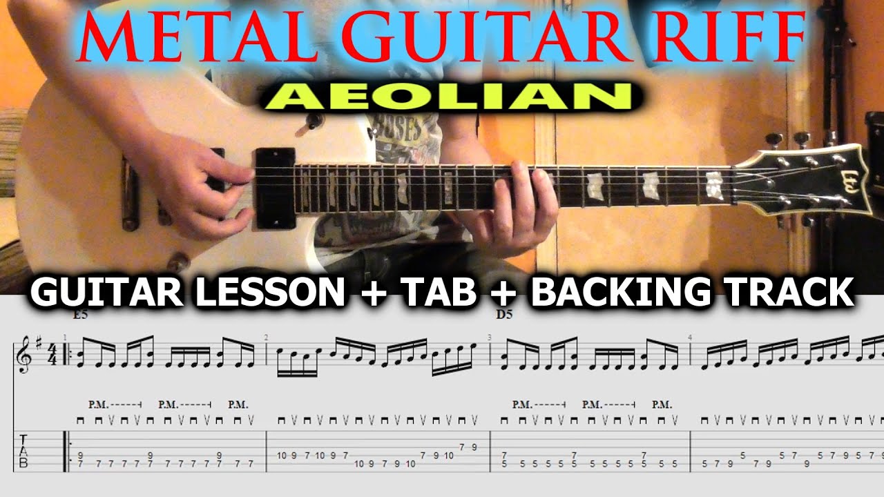 METAL GUITAR RIFF TAB | Lesson + Backing Track - ADVANCED SHRED ...