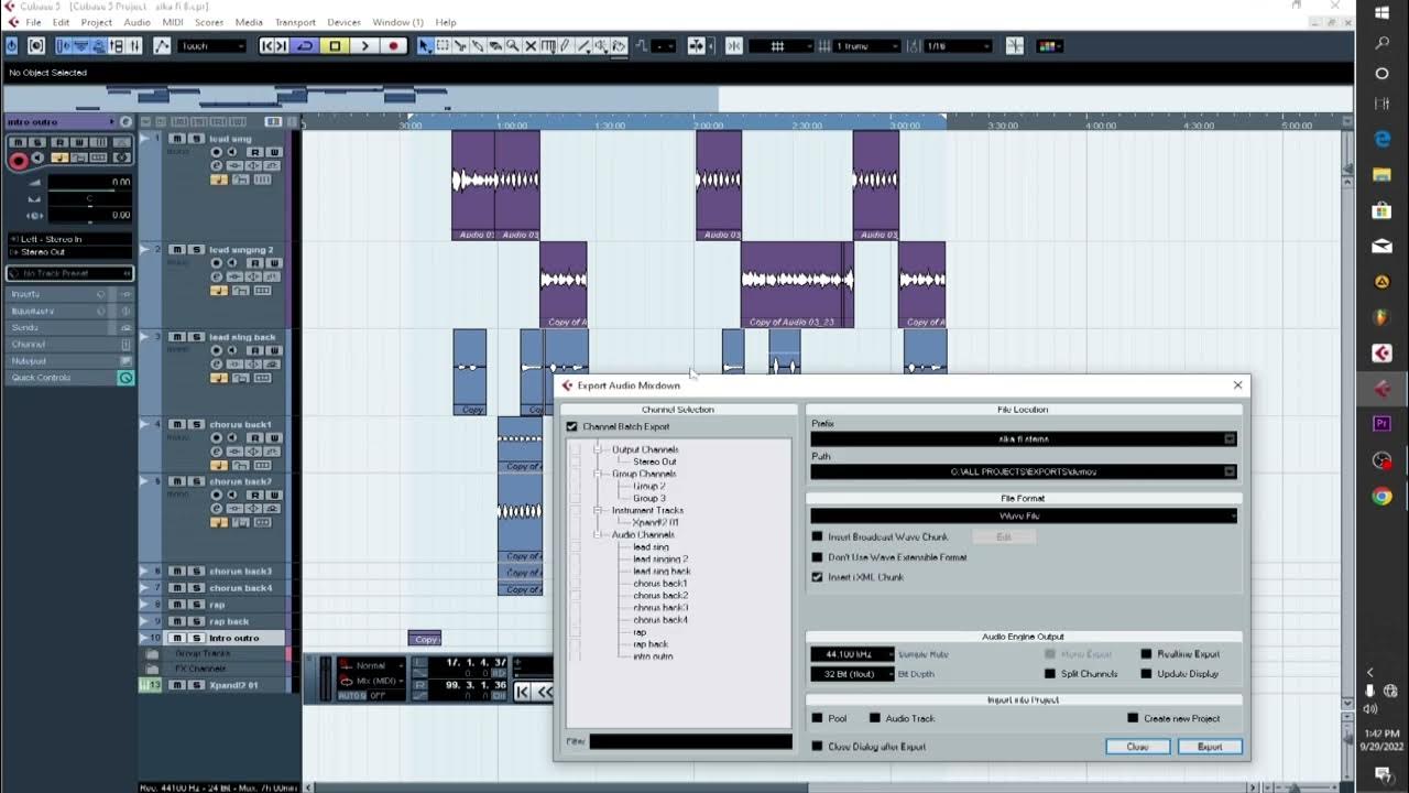 How to export Stems in cubase properly and easy - YouTube