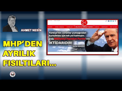 MHP'den ayrılık fısıltıları... - (Ahmet Nesin)