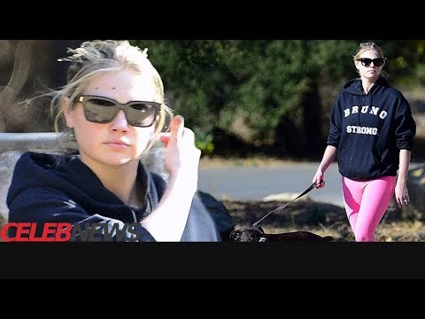 Kate Upton goes on a hike with pet dog Harley