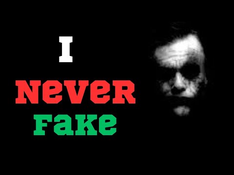 I never fake..| joker motivational quotes | joker love quotes|joker ...