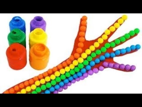 Learn Colors for Children with Foot Painting Crying Rhymes Finger Family Song