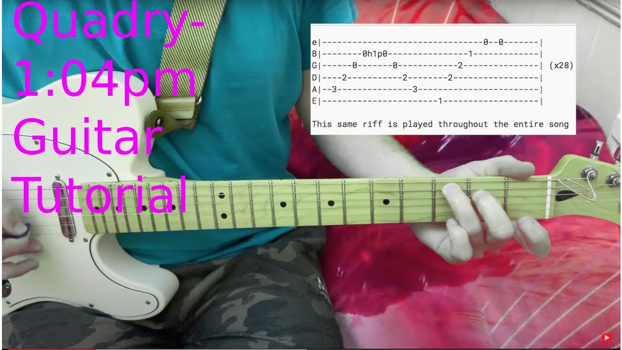 QUADRY - 1:04 PM Guitar Cover. How to play on guitar. Chords Tutorial ...
