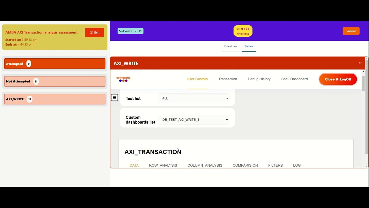 How to take AXI Transaction Analysis Test - YouTube