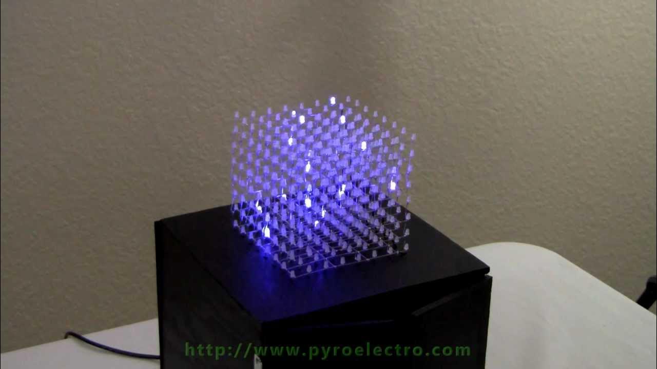 8x8x8 LED Cube: Demonstration - YouTube
