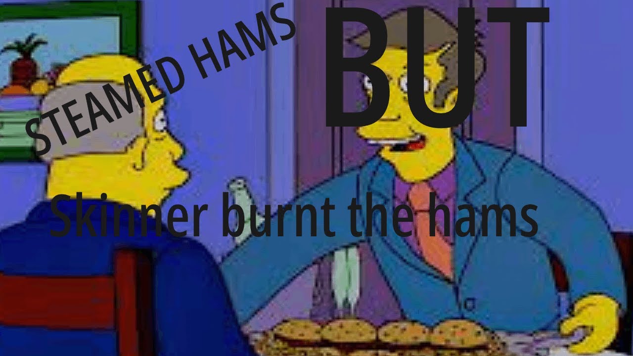 Steamed Hams but Skinner burnt the burgers and bought roast. - YouTube