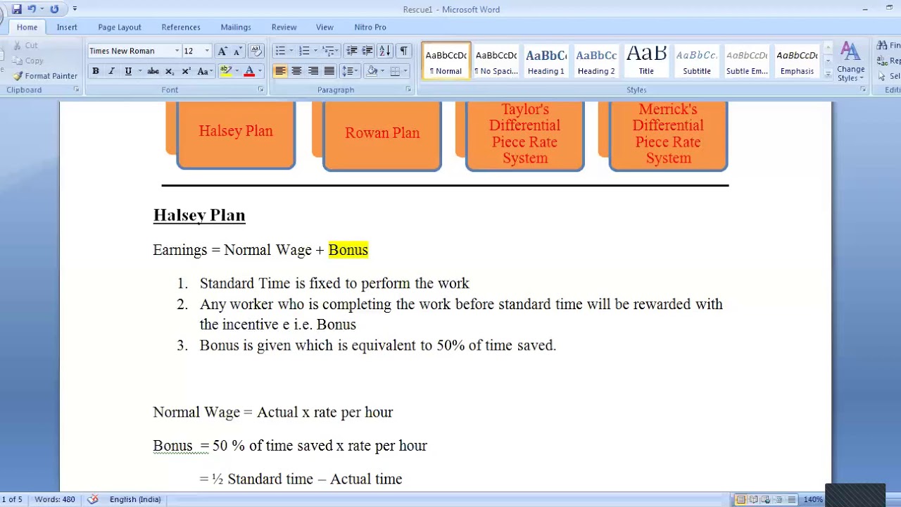 Halsey and Rowan Incentive plans/Cost Accounting/ Labour Cost - YouTube