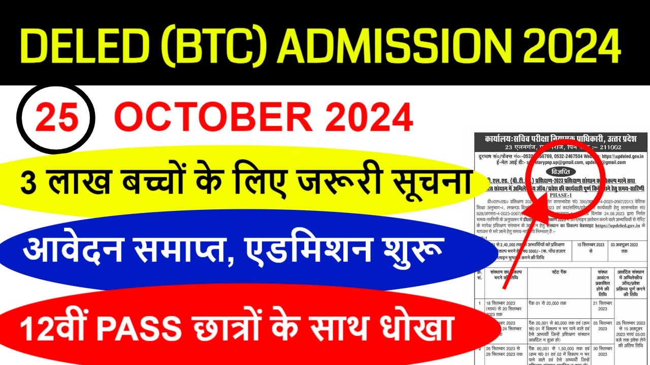 up btc online form Admission/up deled 2024 Form,Eligibility Criteria ...