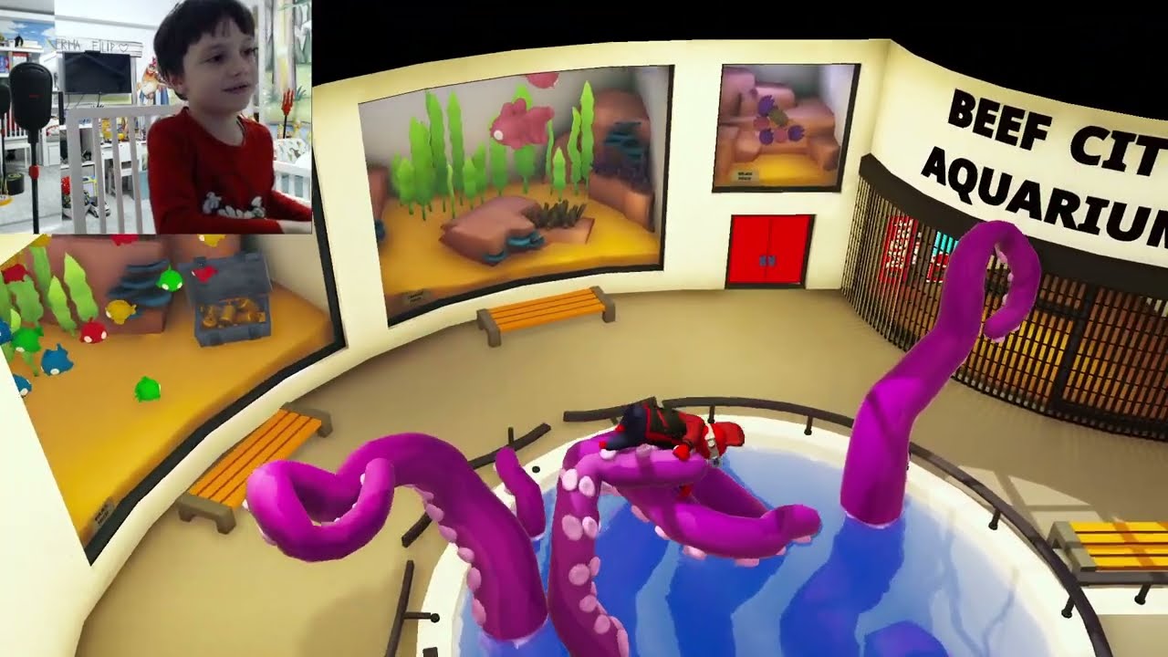 Gang Beasts Trawler and Aquarium - funny kid - YouTube