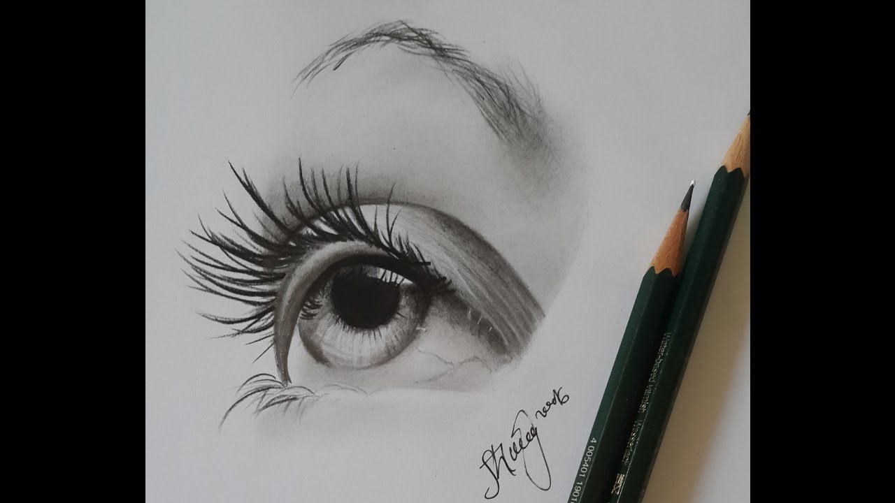 Graphite Eye Drawing - YouTube