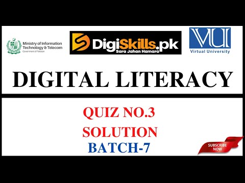 Digiskills - Digital Literacy Quiz-03 Solution Batch 07 | Quiz.3 ...