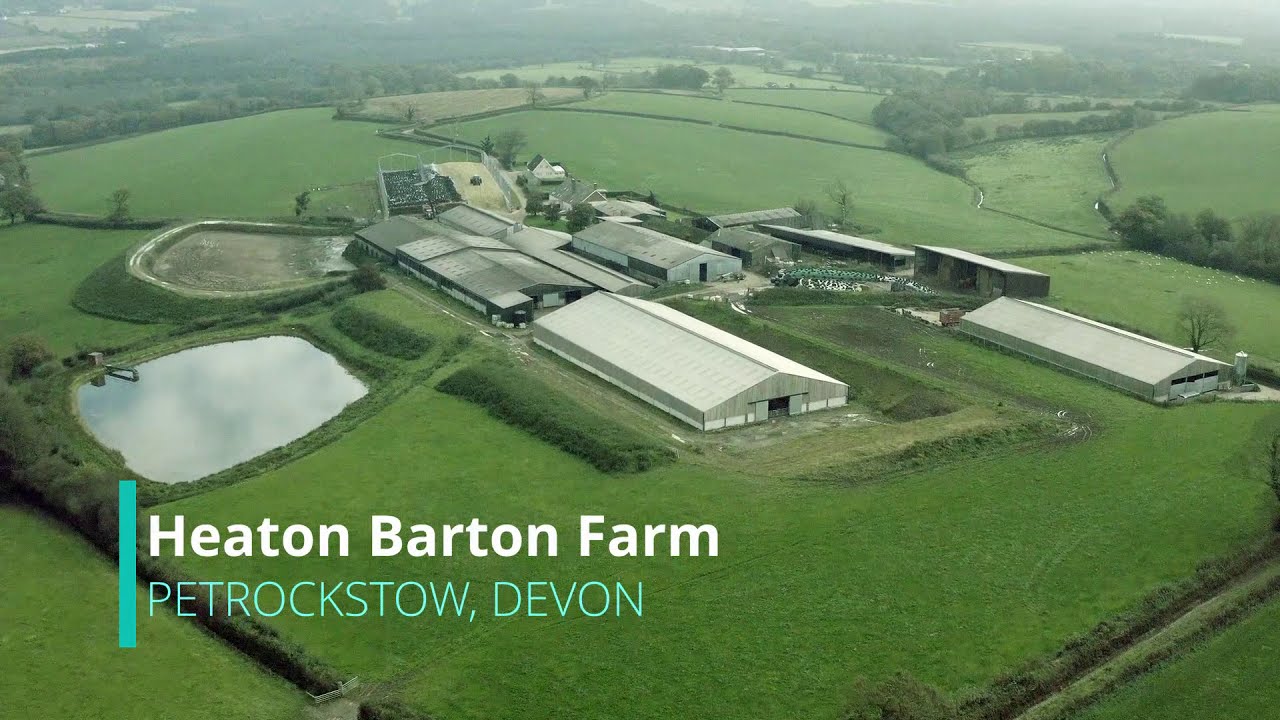 Heanton Barton, strategic dairy farm drone footage - YouTube