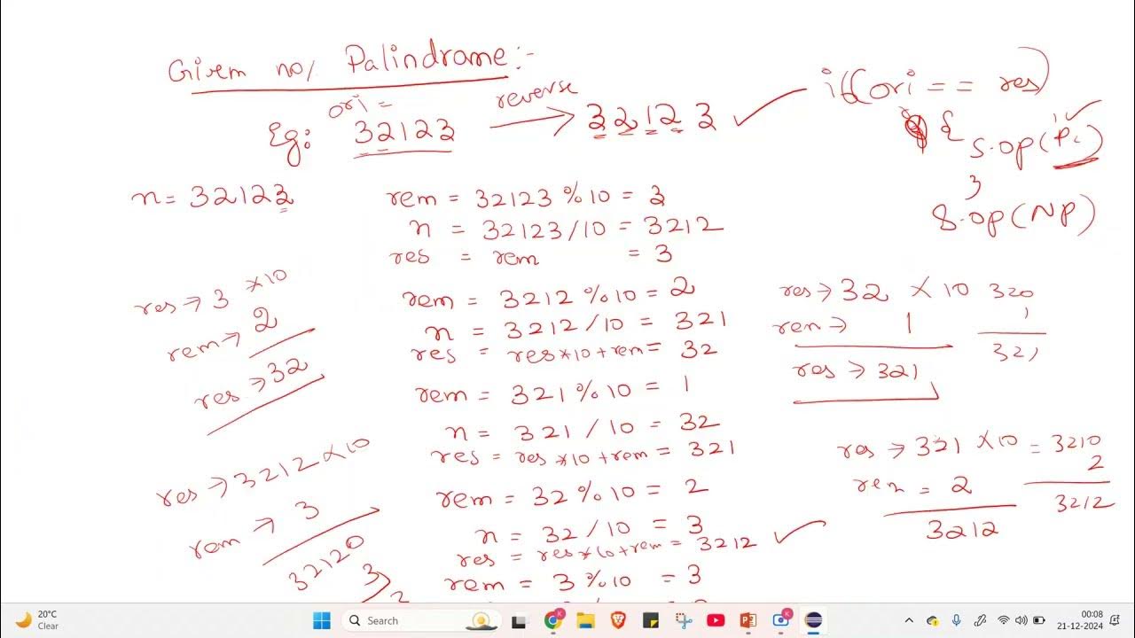 #13 Palindrome number in Java - Tamil - YouTube