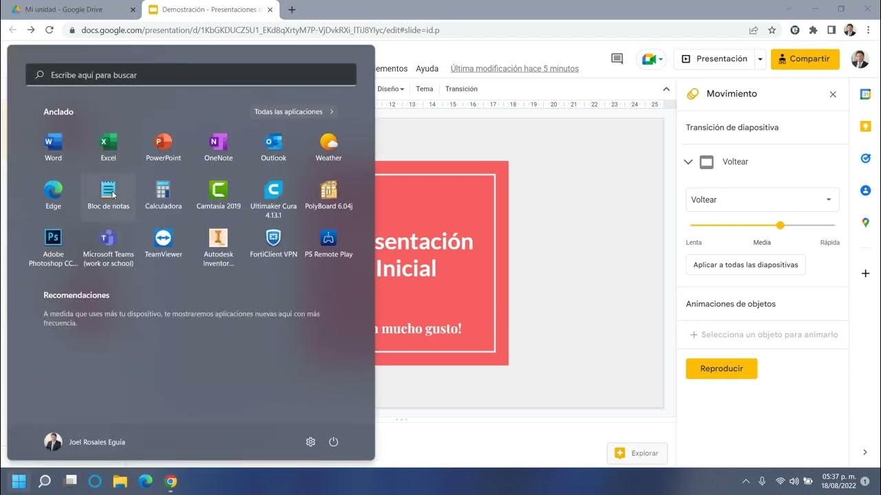 6 Compartir presentaciones en Google Slide - YouTube