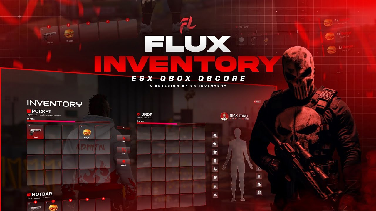 Ox-Inventory Redesign | Inventory Script | Fivem Scripts | QBCore ...