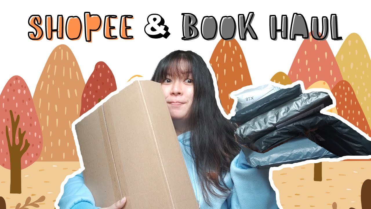 shopee and book haul! - YouTube