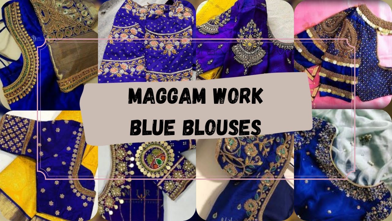 Bridal BLUE Maggam Work blouses || Bridal wear || NAVY BLUE ||# ...