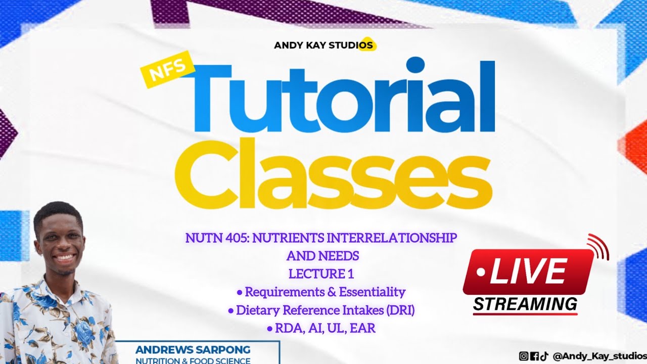 NUTN 405 Tutorial:Dietary Reference Intakes (DRI) - RDA, AI, UL, EAR ...