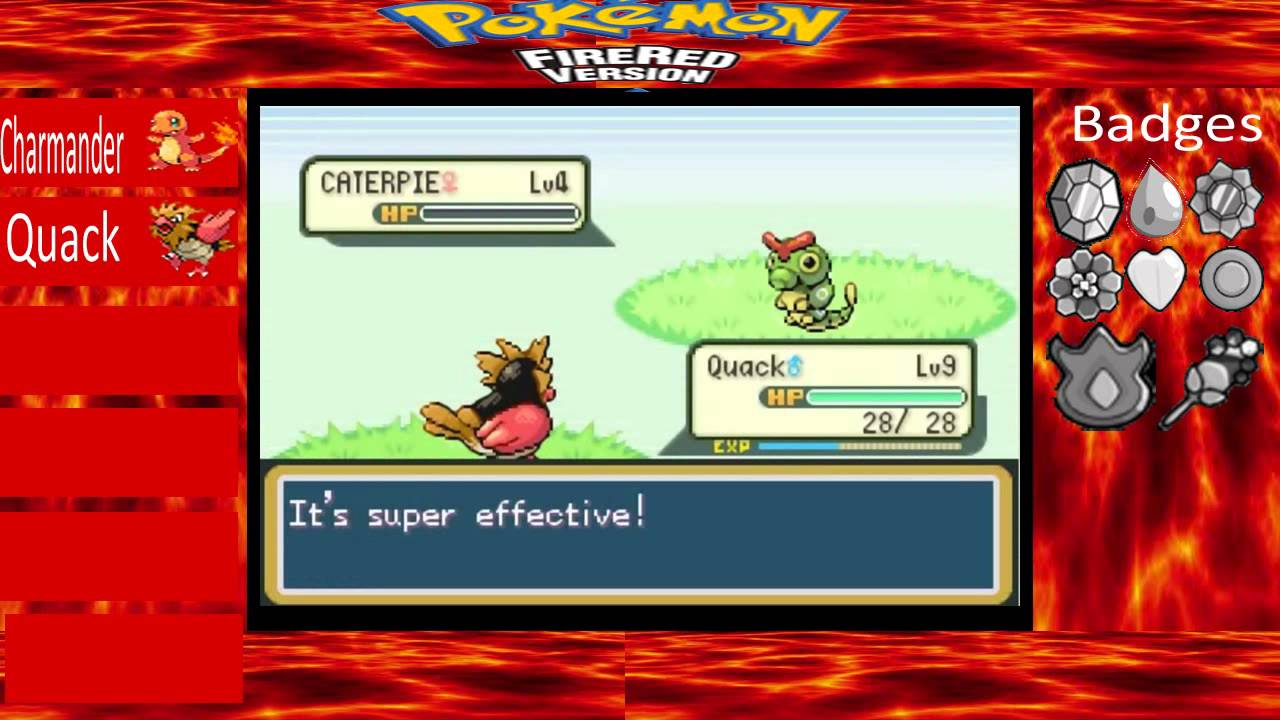 pokemon fire red part 3.1: traing for gym - YouTube