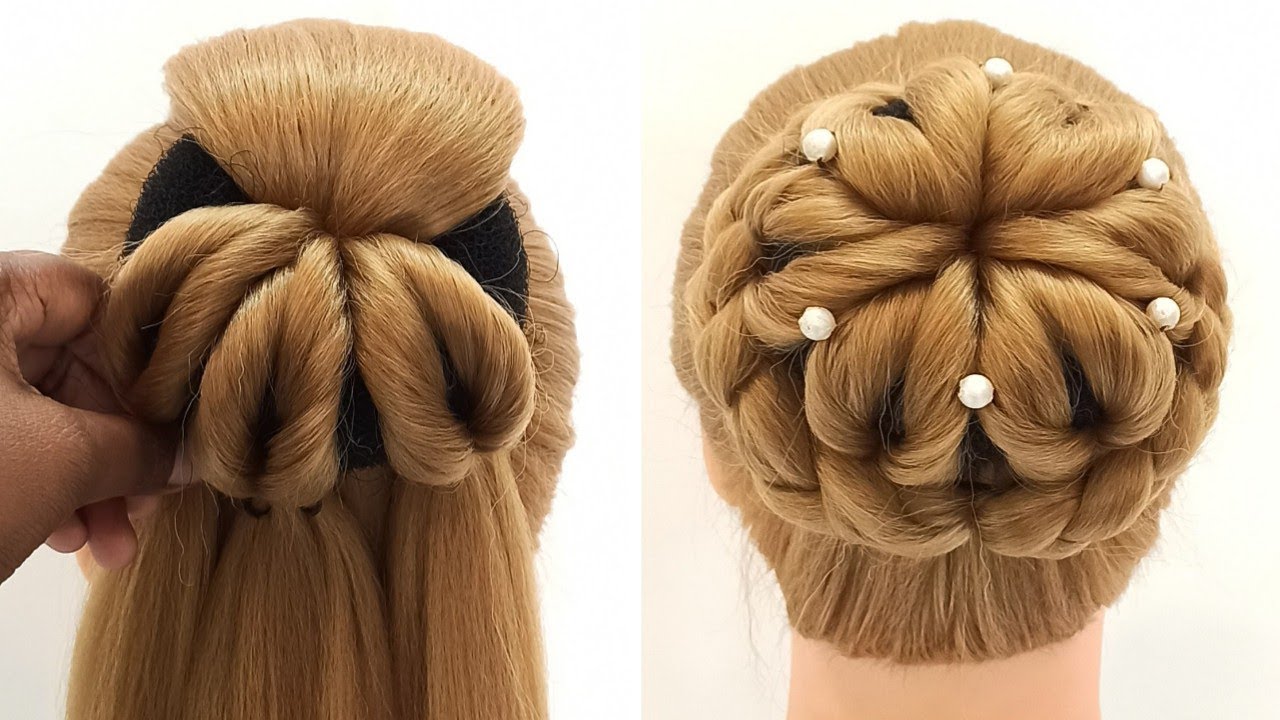 easy beautiful juda hairstyle | quick bun hairstyle | high bun ...