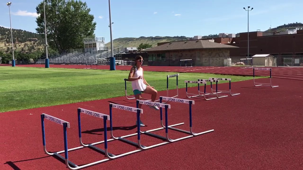 Hurdle: Side skip, Knee at 90 degrees - lead and trail leg - YouTube