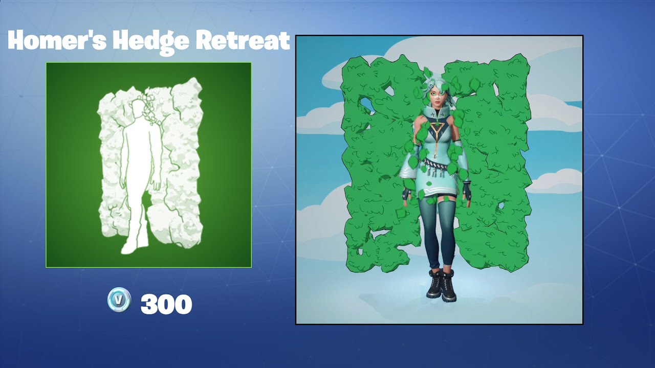 Homer's Hedge Retreat | Fortnite Emote - YouTube