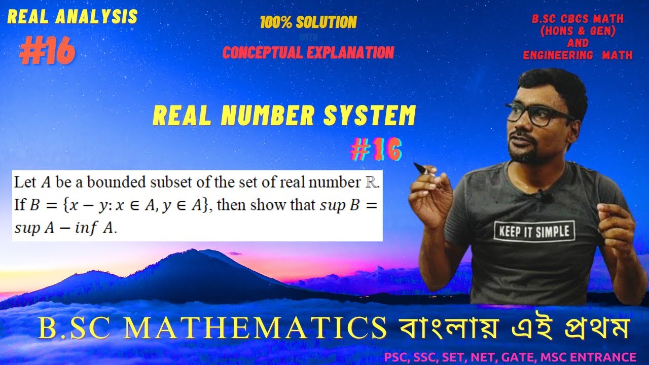 Real number system | Supremum property of R | Real Analysis by DR ...