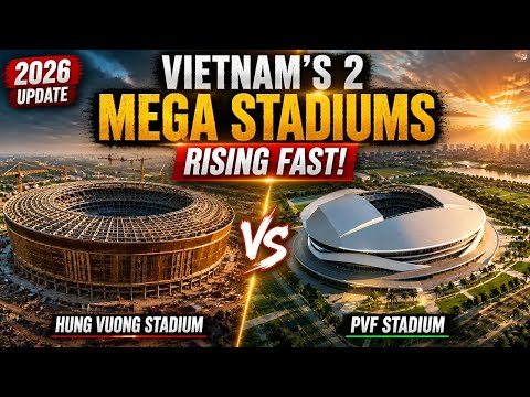 Vietnam’s TWO Mega Stadiums Are Rising Fast | PVF Stadium & Hung Vuong Stadium Update 2026