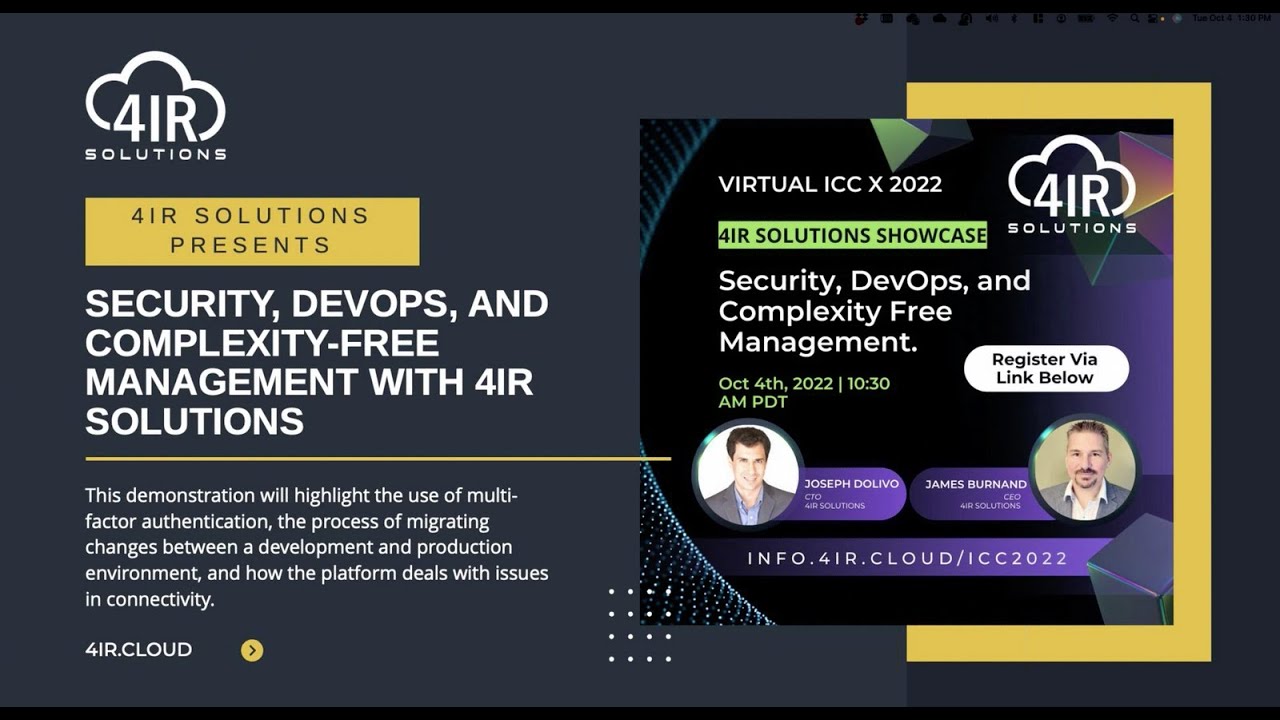 Virtual ICC X Showcase w/ 4IR Solutions “Security, DevOps, and ...