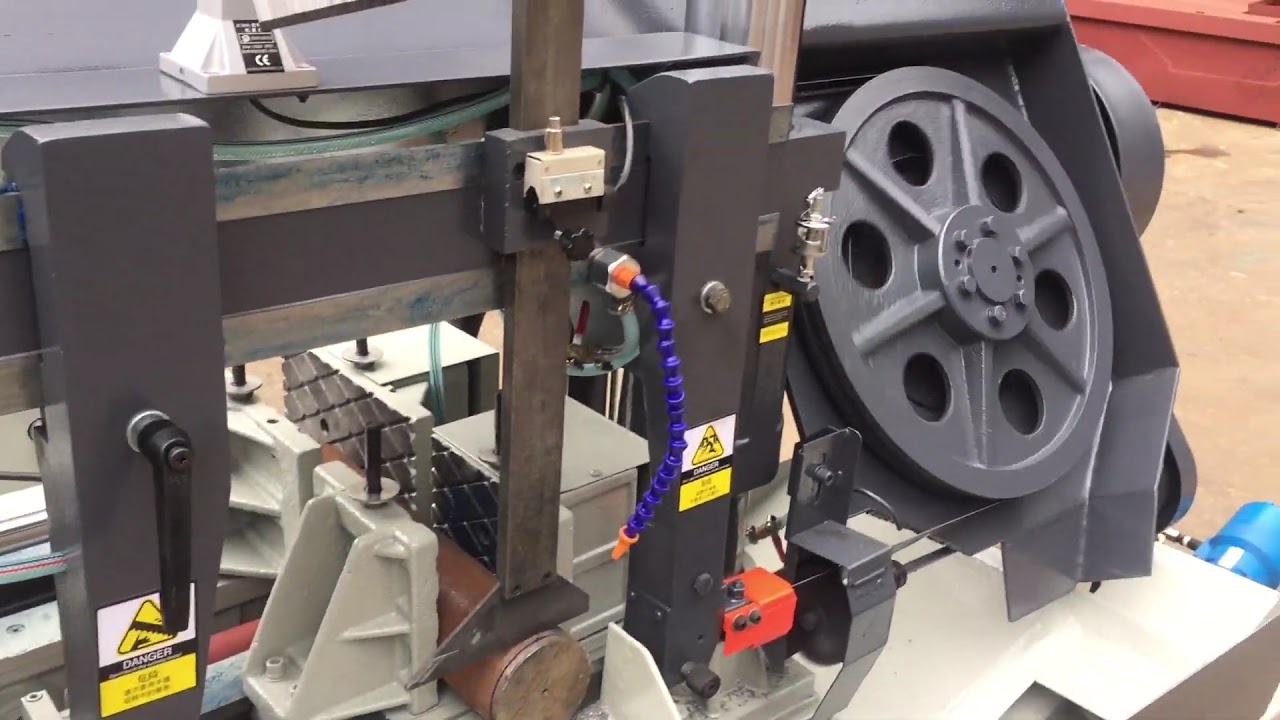 Automatic band saw machine for steel bar cutting machine , stainless ...