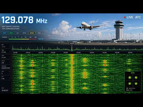🔴 LIVE SDR Waterfall | Milano Malpensa ATC (MXP/LIMC) 129.078 MHz | Ground Tower | Airband Spectrum