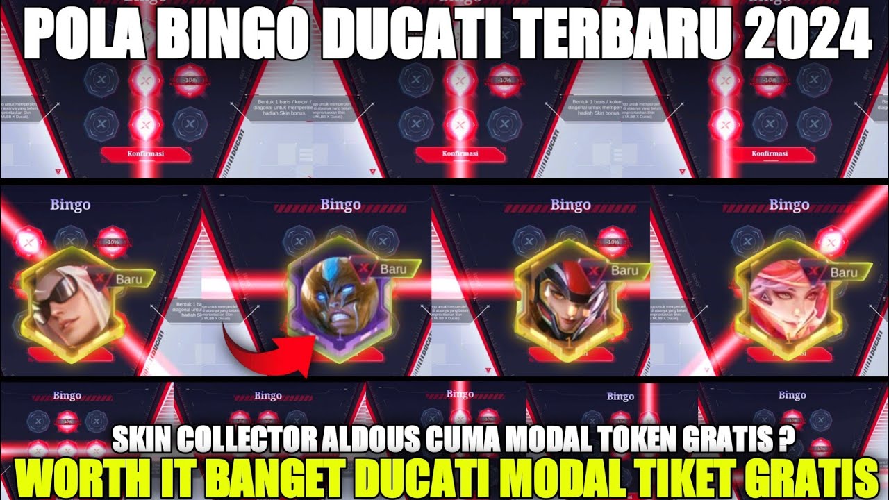 FINISHING!! SEMUA POLA EVENT DUCATI BINGO SKIN LEOMORD DUCATI | 40TIKET ...
