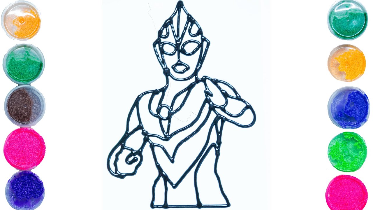 Coloring Ultraman Foam Clay painting for Kids, children🎨Tô màu bức ...