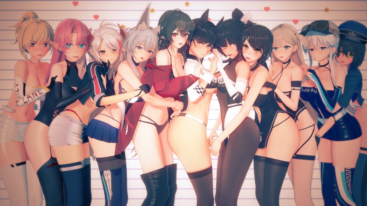 [碧藍航線Azur lane MMD/4K] 第一次制作片頭動畫｜SSR信濃、企業、歐根親王 翔鶴 瑞鶴 高雄 愛宕 威爾士親王 約克公爵 巴爾的摩 賽車服L2D Skin - YouTube