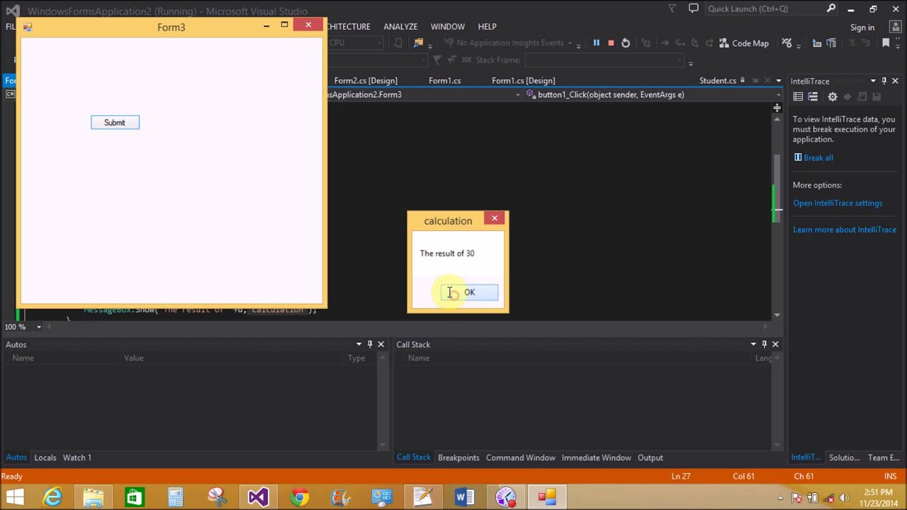 How to use Message Box in Windows Form c# - YouTube