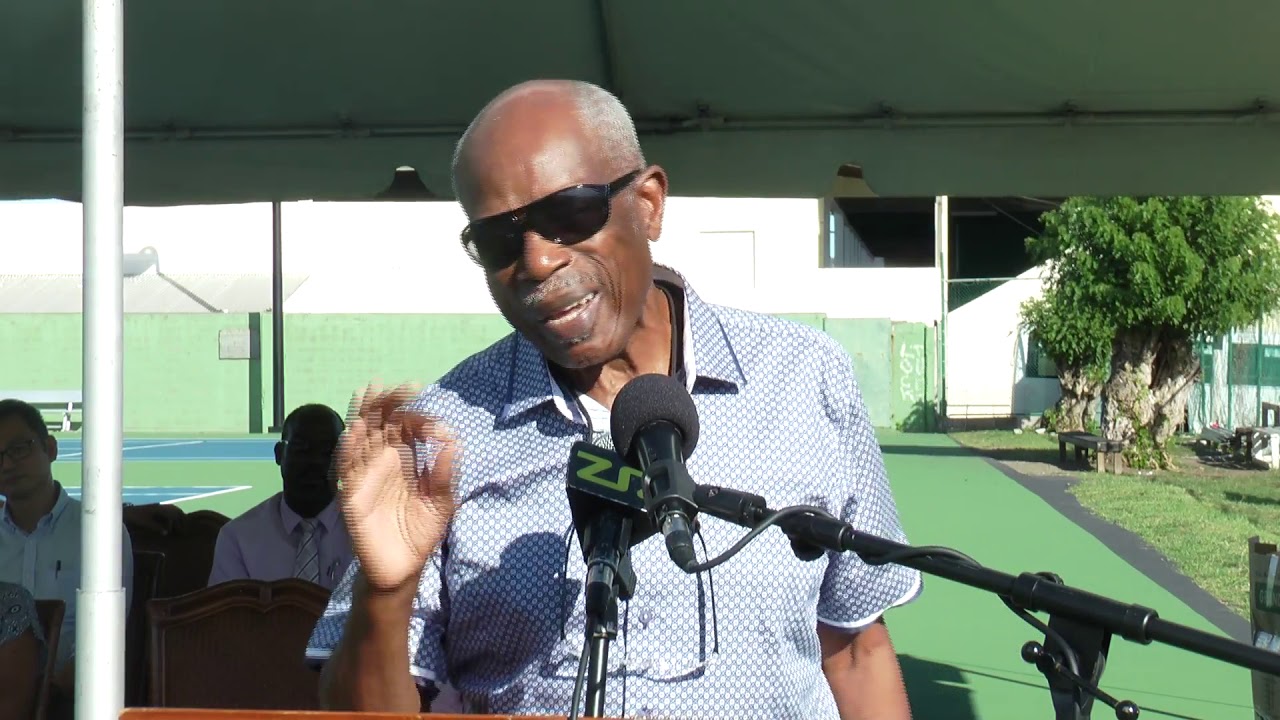 Sir Kennedy Simmonds: Hand over of Tennis Rackets to Children of St ...